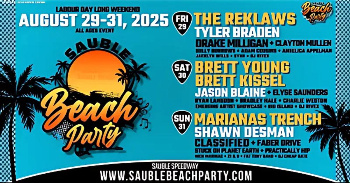 2025 Sauble Beach Party: Full Lineup, Tickets and more | Front Porch Music
